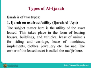 Contract of Al-Ijarah in Islamic Contracts | PDF