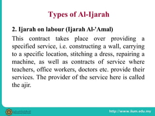 Contract of Al-Ijarah in Islamic Contracts | PDF