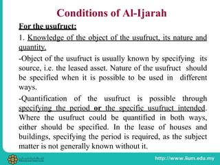 Contract of Al-Ijarah in Islamic Contracts | PDF