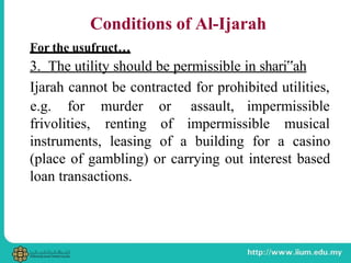 Contract of Al-Ijarah in Islamic Contracts | PDF