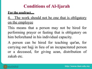 Contract of Al-Ijarah in Islamic Contracts | PDF