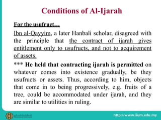 Contract of Al-Ijarah in Islamic Contracts | PDF