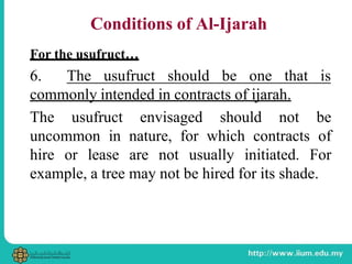 Contract of Al-Ijarah in Islamic Contracts | PDF