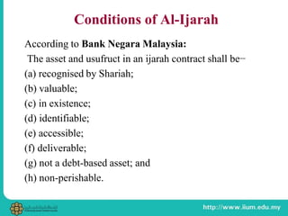 Contract of Al-Ijarah in Islamic Contracts | PDF