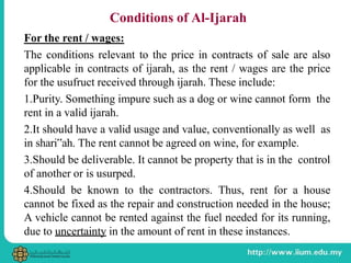 Contract of Al-Ijarah in Islamic Contracts | PDF