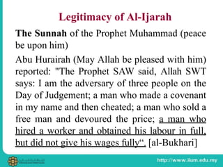 Contract of Al-Ijarah in Islamic Contracts | PDF