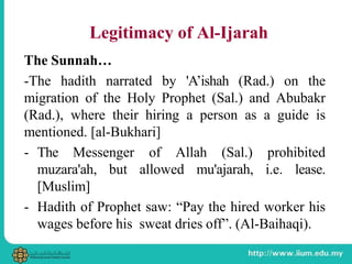 Contract of Al-Ijarah in Islamic Contracts | PDF
