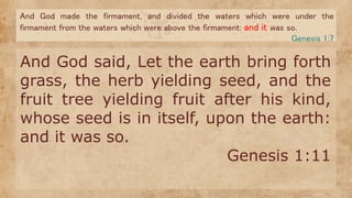 Genesis 1:7 || Meditate the Scripture daily verse by verse | PPTX