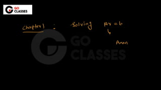 7.pdf Go Classes gateoverflow Linear Algebra | PPT