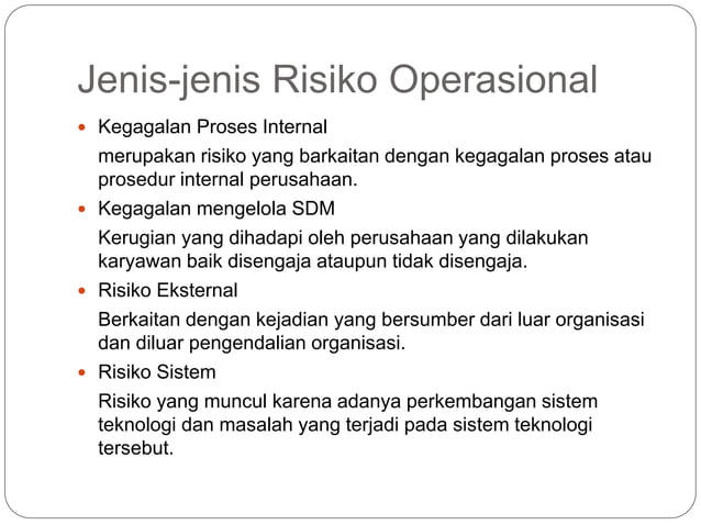 7. Risiko operasional.ppt manajemen keuangan | PPT
