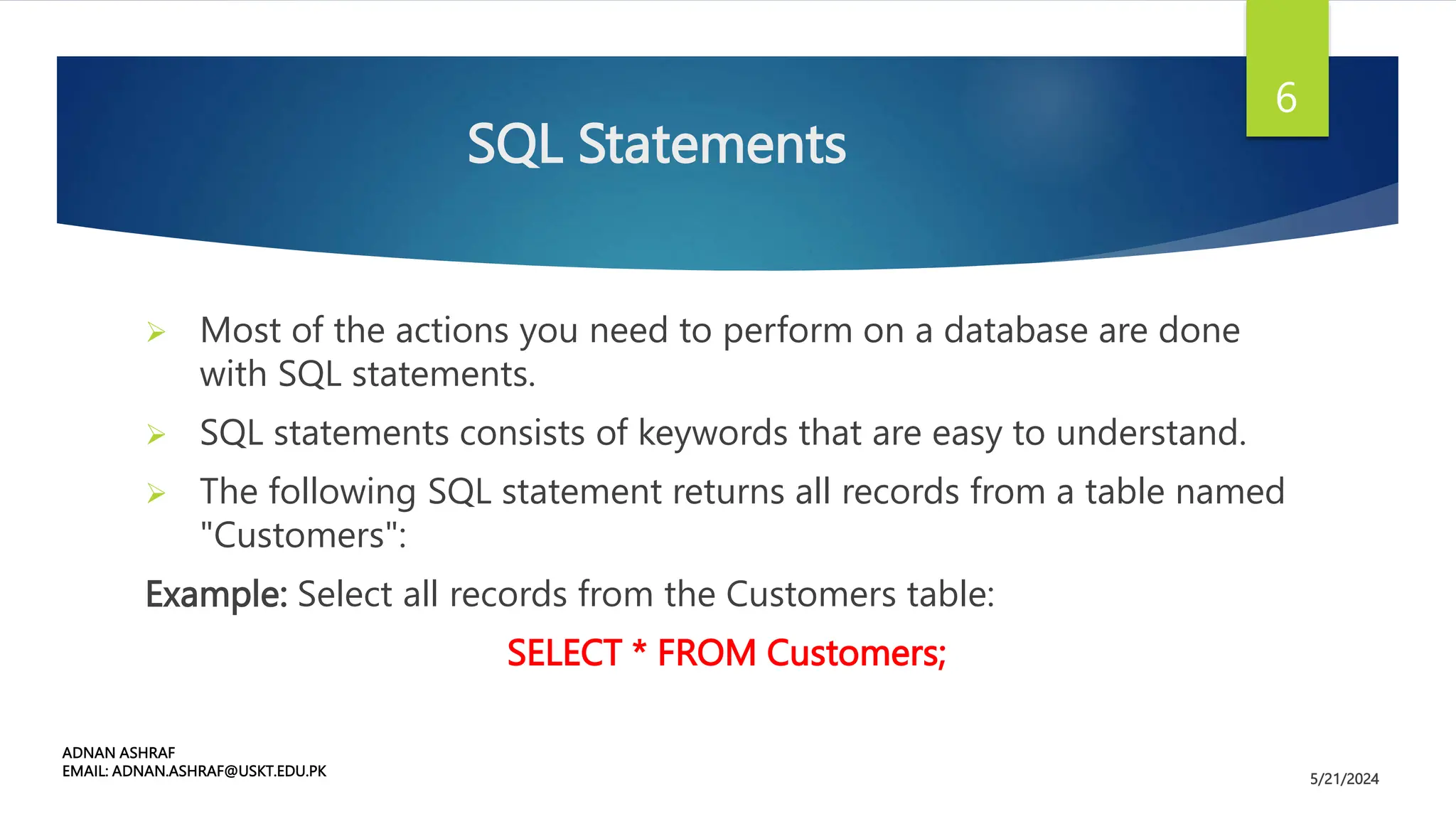 Introduction To Structured Query Language Part1pptx Databases Computer Software And