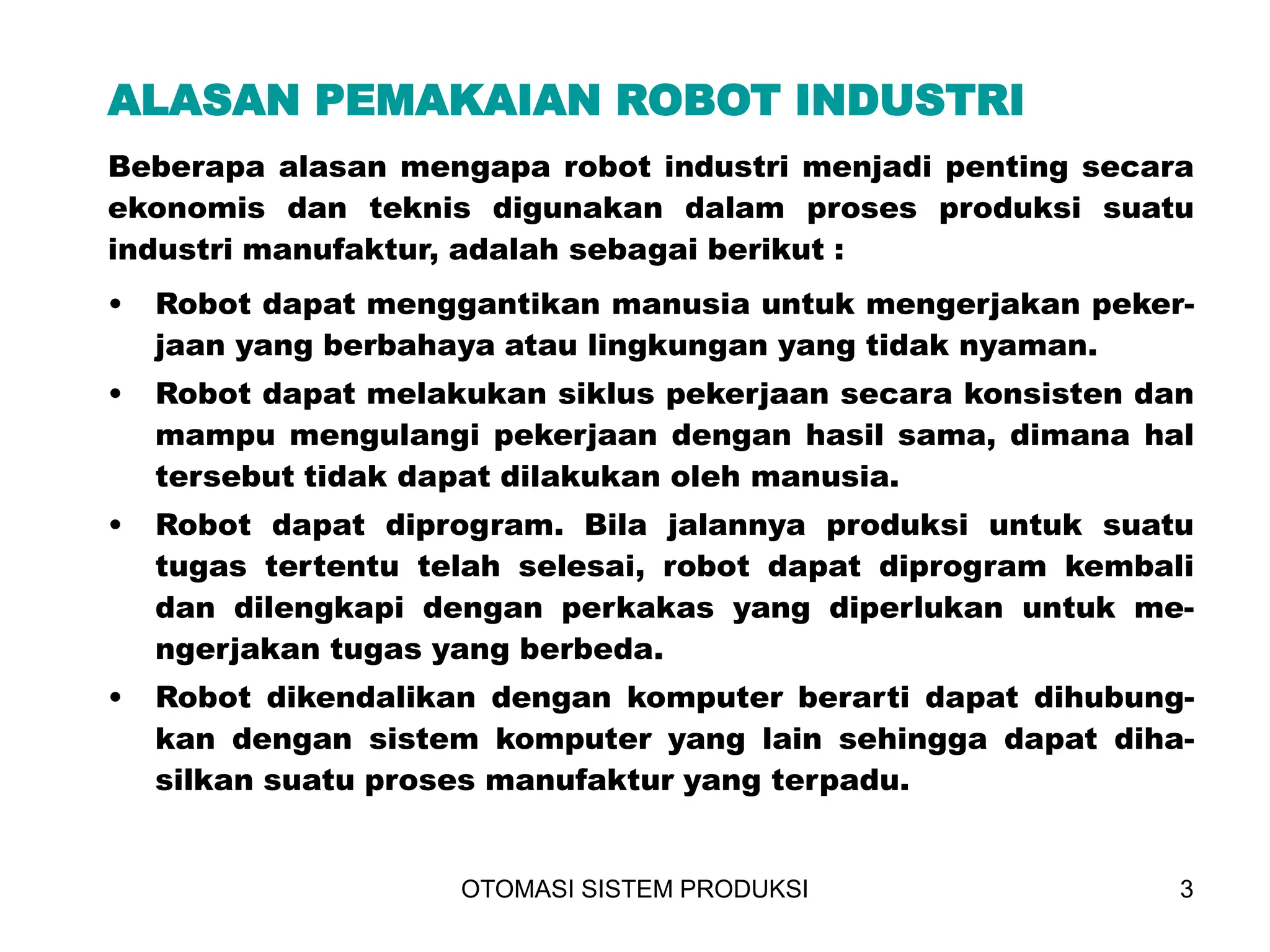 7.-Robot-Industri.pptrobotik untuk membantu manusia | PPT
