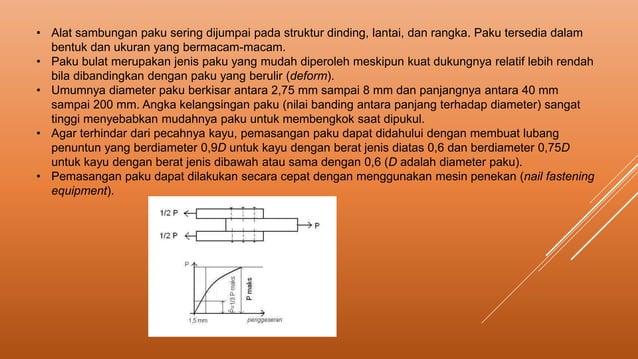 Sambungan Kayu dengan Paku, Struktur Kayu | PPT