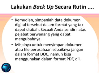 Proses Revisi dan Tips Pemeliharaan Dokumen _Training "Document ...
