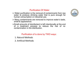 water purification by natural and artificial method | PDF