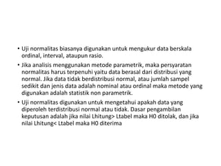 Uji Prasyarat Klasik (ujinormalitas).ppt