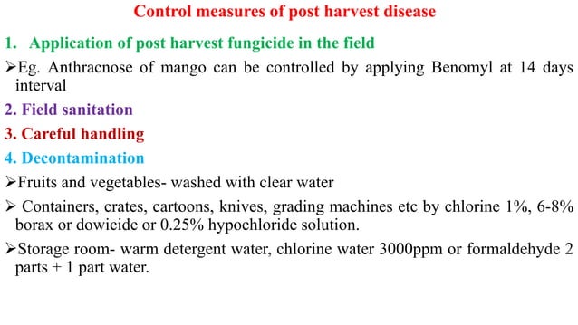 7. Post harvest diseases and their control.pptx | Gardening | Home & Garden