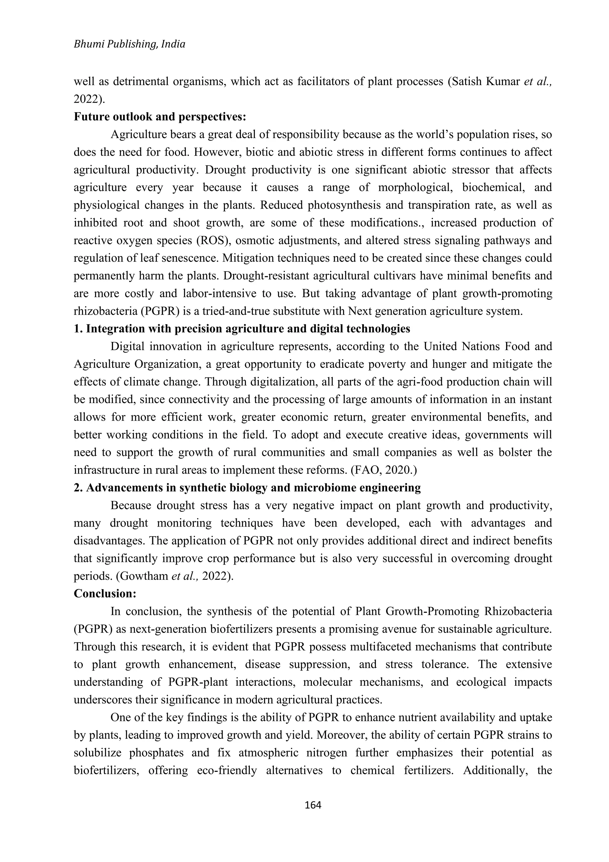 FORECASTING THE POSSIBILITIES OF PLANT GROWTHPROMOTING RHIZOBACTERIA ...