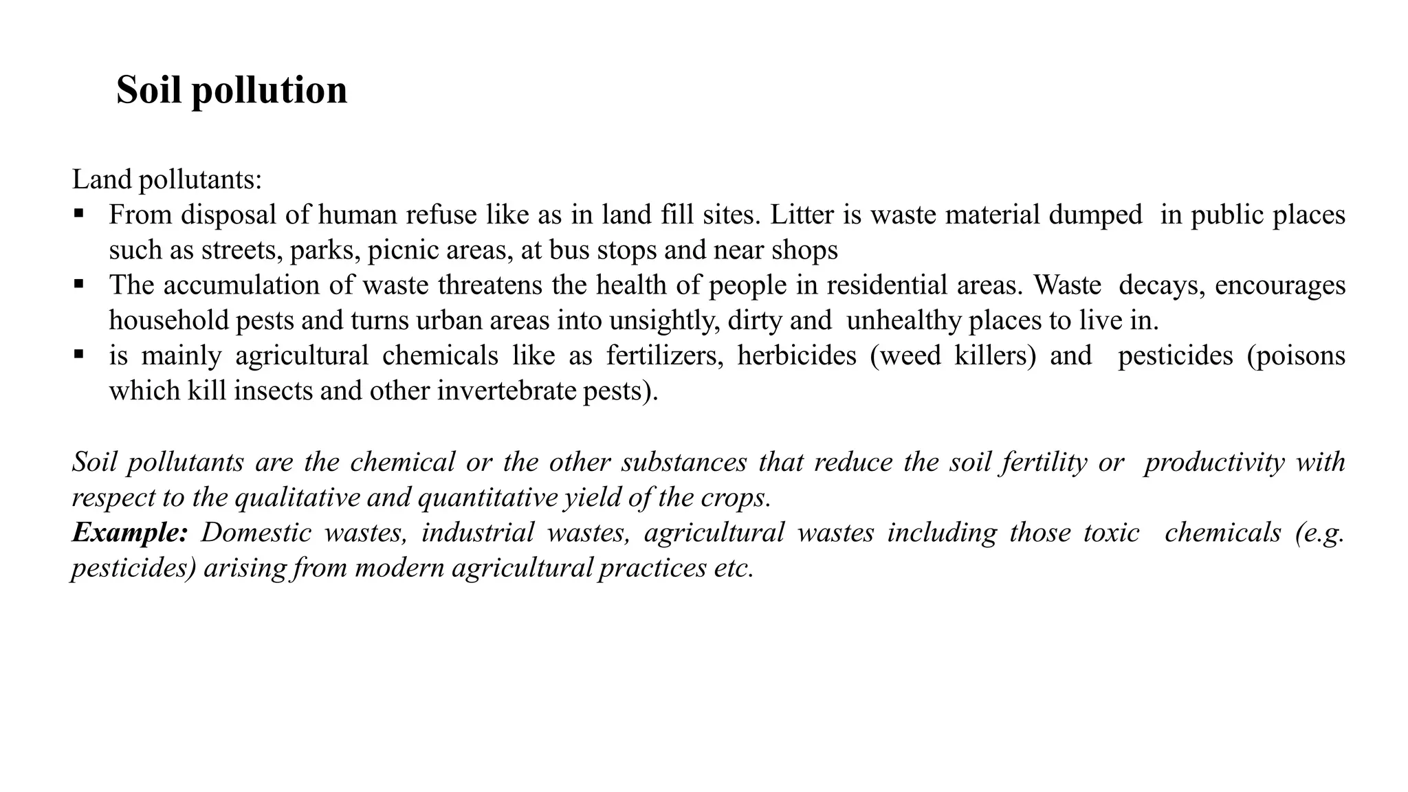 7. Soil Pollution.pptx chapter three Envieronmental | PPTX | Gardening ...