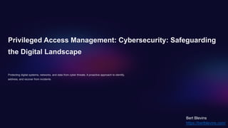 Cybersecurity: Safeguarding Digital Systems and Data | PPTX