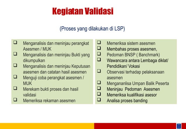 7. VA.pptx melakasanakan kegitan validasi | PPTX