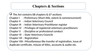 Rules and Act related to Veterinary Sciences | PPTX