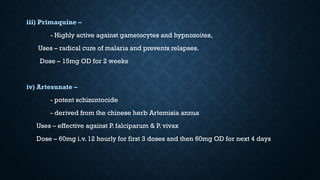 Antimalarials diseases ﻿namaste ﻿namaste | PPT