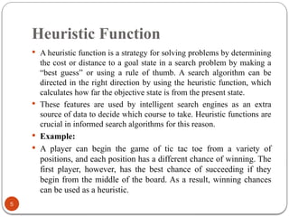Informed Search in Artifical Intelligence | PPT