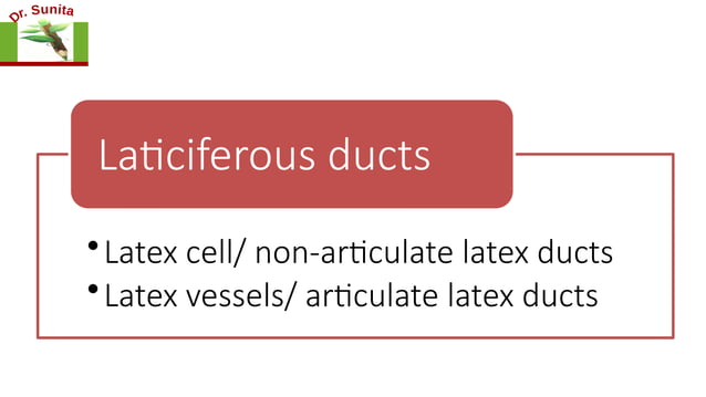 Secretory tissue present in plants.. | PPTX