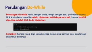 Dasar-Dasar Pemrograman - 7 Perulangan | PDF