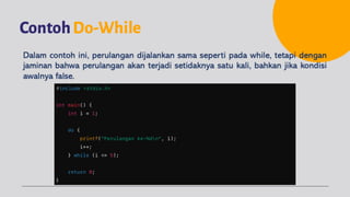 Dasar-Dasar Pemrograman - 7 Perulangan | PDF