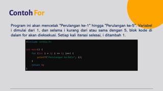 Dasar-Dasar Pemrograman - 7 Perulangan | PDF