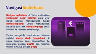 Pemrograman Aplikasi Mobile - 7 Navigasi Flutter | PPT