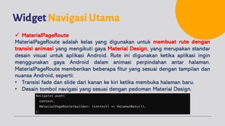 Pemrograman Aplikasi Mobile - 7 Navigasi Flutter | PPT