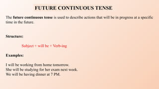 Tense and Its Types with Exercise : Grammar | PPTX
