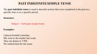 Tense and Its Types with Exercise : Grammar | PPTX