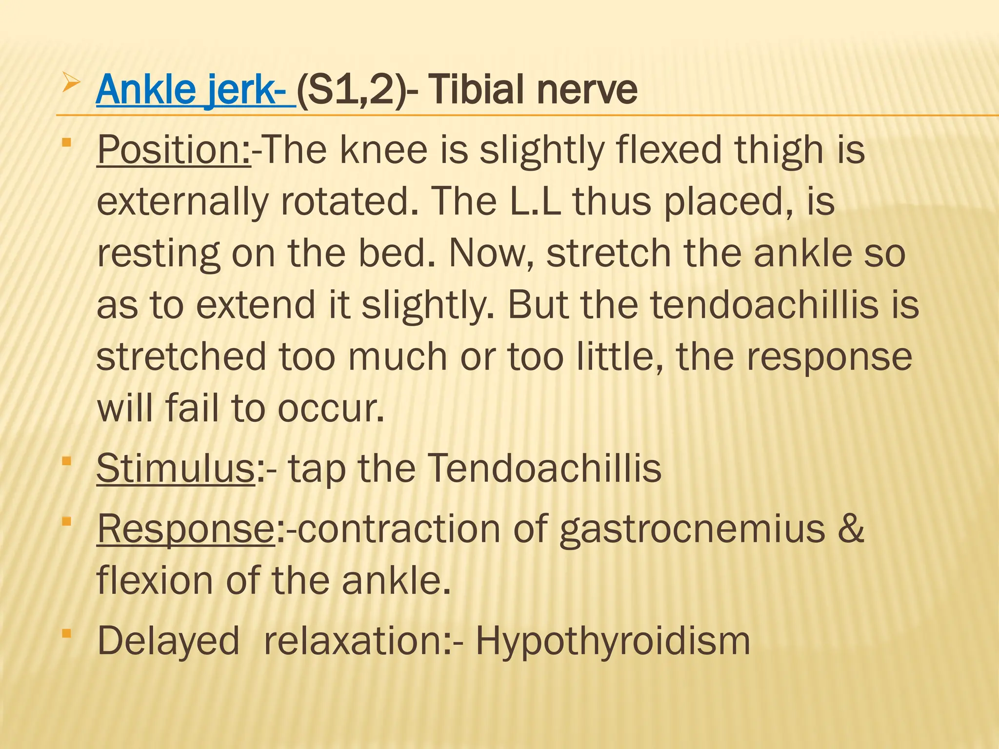 7. REFLEXES examination physiotherapy assessment | PPTX