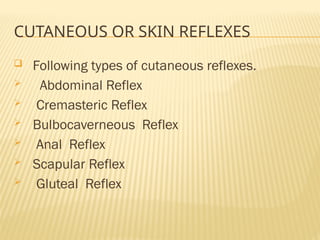 7. REFLEXES examination physiotherapy assessment | PPTX