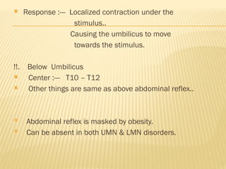 7. REFLEXES examination physiotherapy assessment | PPTX