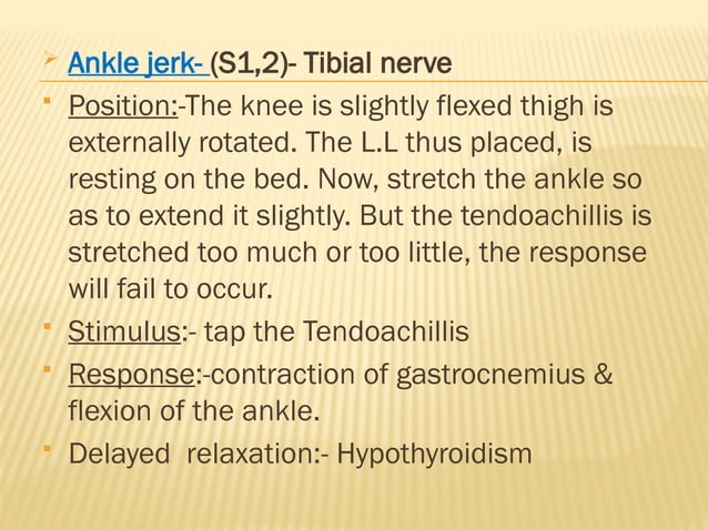 7. REFLEXES examination physiotherapy assessment | PPT