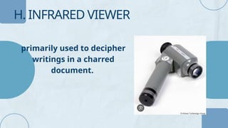 FORENSIC 4-QUESTION DOCUMENT EXAMINATION | PPTX | Cameras and ...