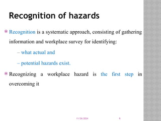 Occupational Health and Safety for health proffesionals | PPTX