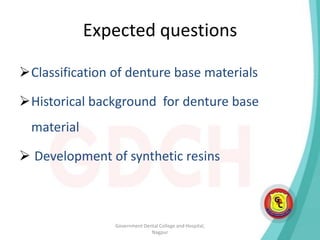 7.1-Classification-of-Denture-Base-Materials-History-Development-of ...