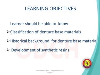 7.1-Classification-of-Denture-Base-Materials-History-Development-of ...