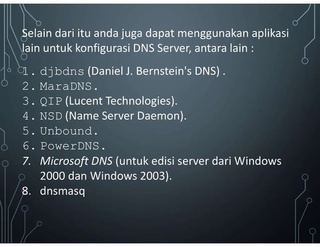 Domain Name System in Linux (how to use bind) | PPT