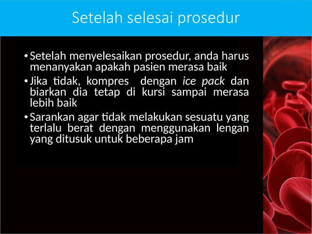 Penjelasan tentang definsisi Teknik Flebotomi | PPT