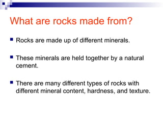 ROCKS - origin types characteristics.pptx