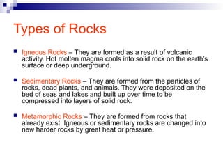 ROCKS - origin types characteristics.pptx