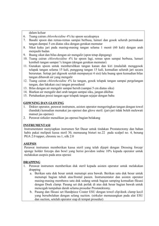 langkah langkah operasi Prostatectomy | PDF