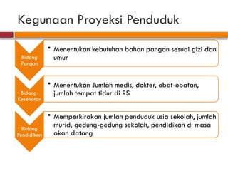 7. Proyeksi Penduduk.pptx proyeksi penduduk | PPTX